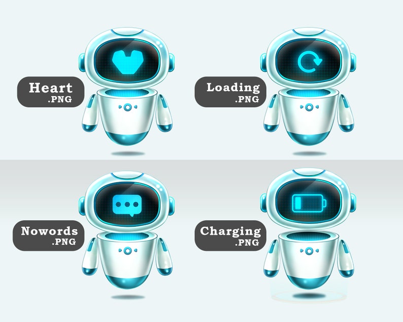 Robot Pngtuber Avatar: Premade Streaming Asset (digital Download) - Etsy