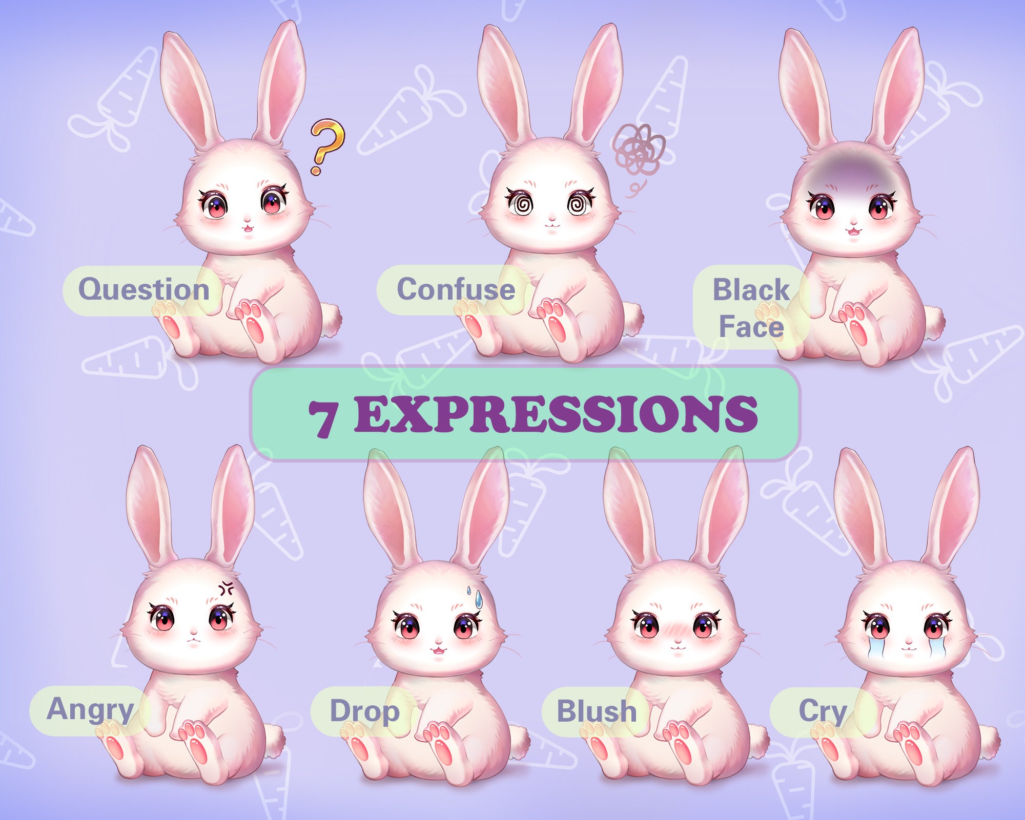 Rabbit Vtuber Avatar-fully Rigged - Etsy