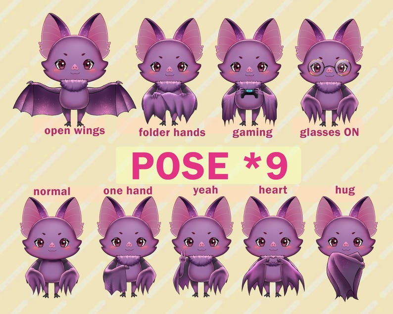 Cute Bat Vtuber – Fully Rigged Live2d Model - Etsy