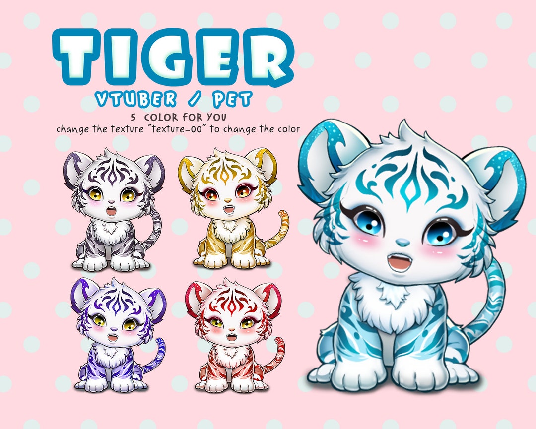 Tiger Vtuber -fully Rigged! / Pet / Vtuber for Twitch, Kick, Youtube - Etsy