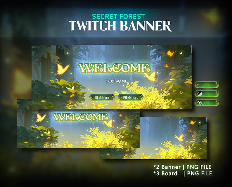 Secret Forest Animated Stream Pack: Twitch Overlay Set - Etsy