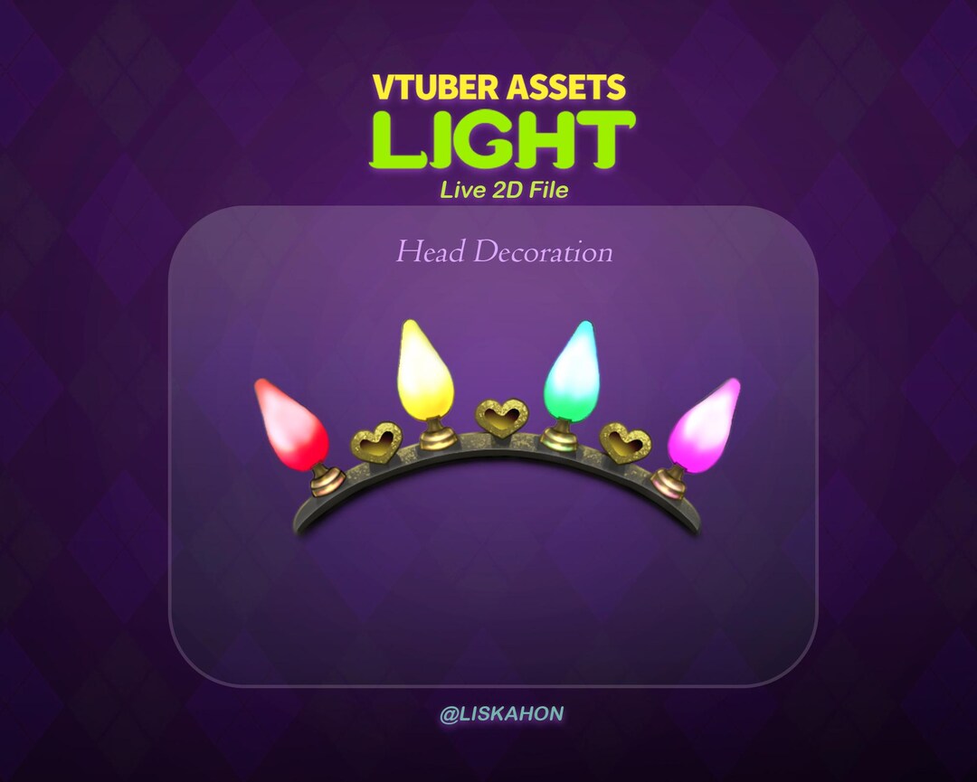 VTUBER Asset Head Decoration Lighting, Animated, Kawaii, Streamer ...