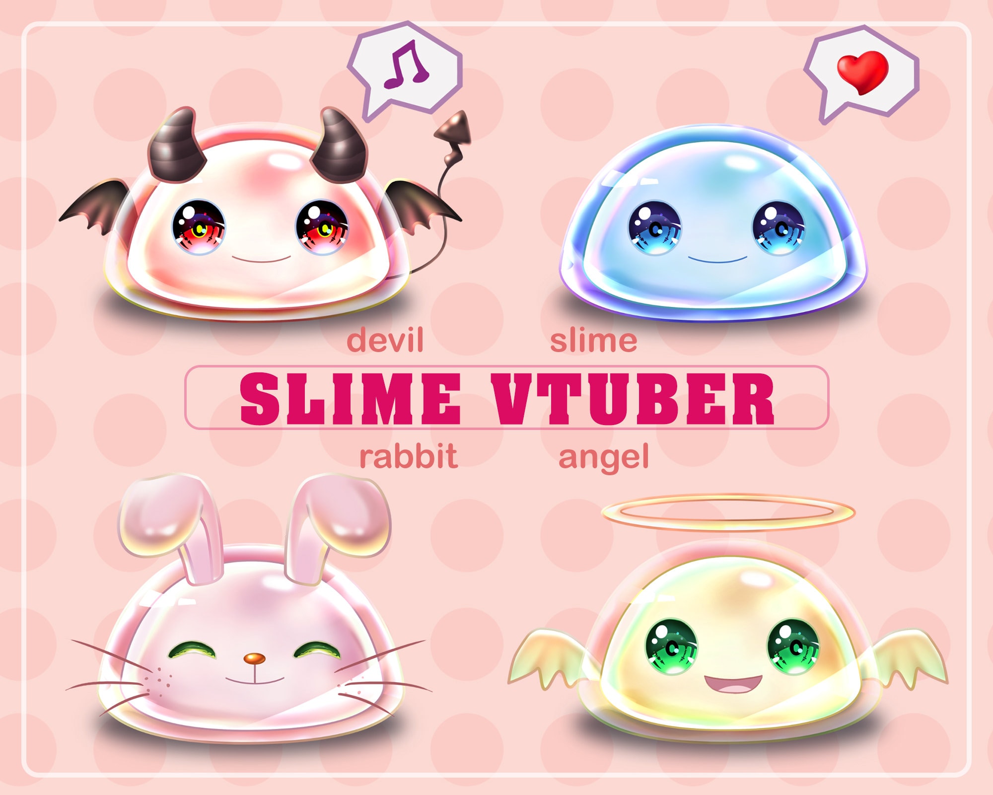 Slime Vtuber fully Rigged style B - Etsy UK