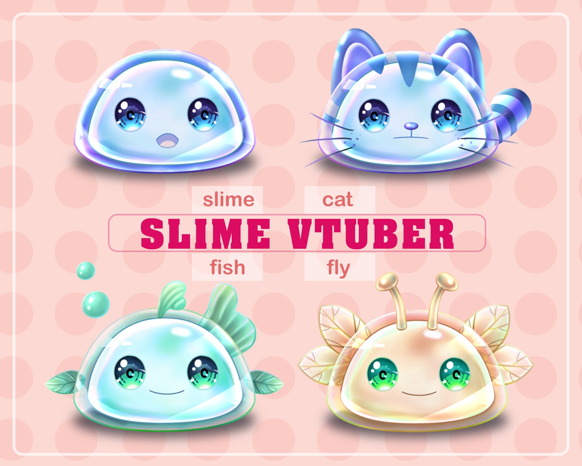 Slime Vtuber fully Rigged style A - Etsy UK