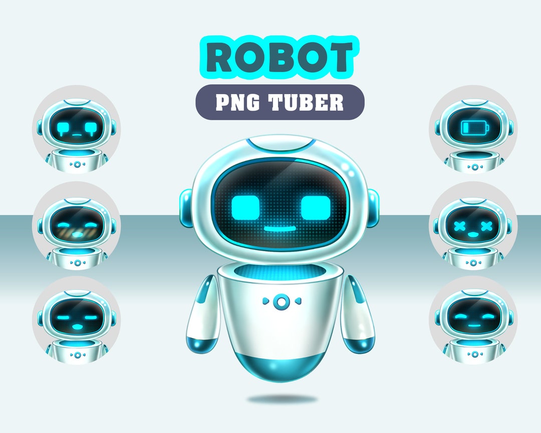 Robot Pngtuber Avatar: Premade Streaming Asset (digital Download) - Etsy