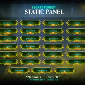 Secret Forest Animated Stream Pack for Twitch, Kick, Youtube/aesthetic ...