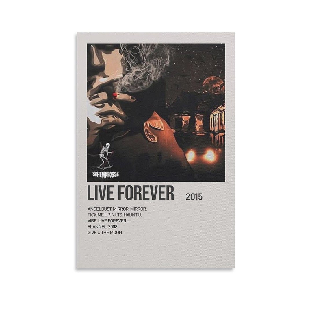 Lil Peep Live Forever Album Cover Poster Canvas Art Music - Etsy