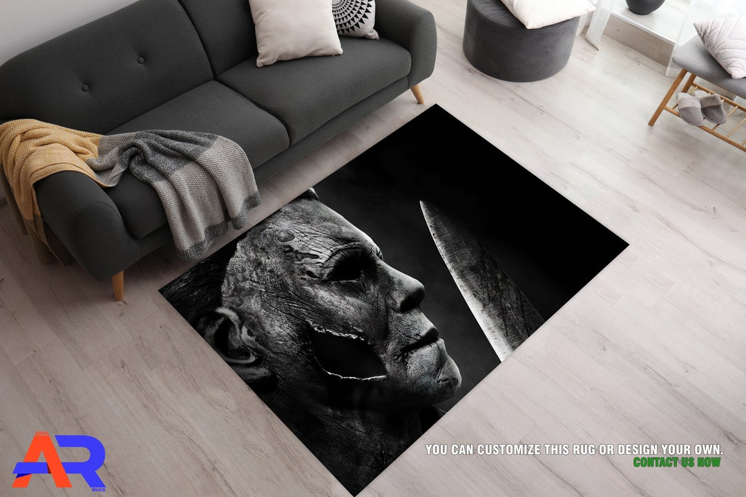 Halloween Gift, Horror Movie Rug, Halloween Rug, Michael Myers Rug ...