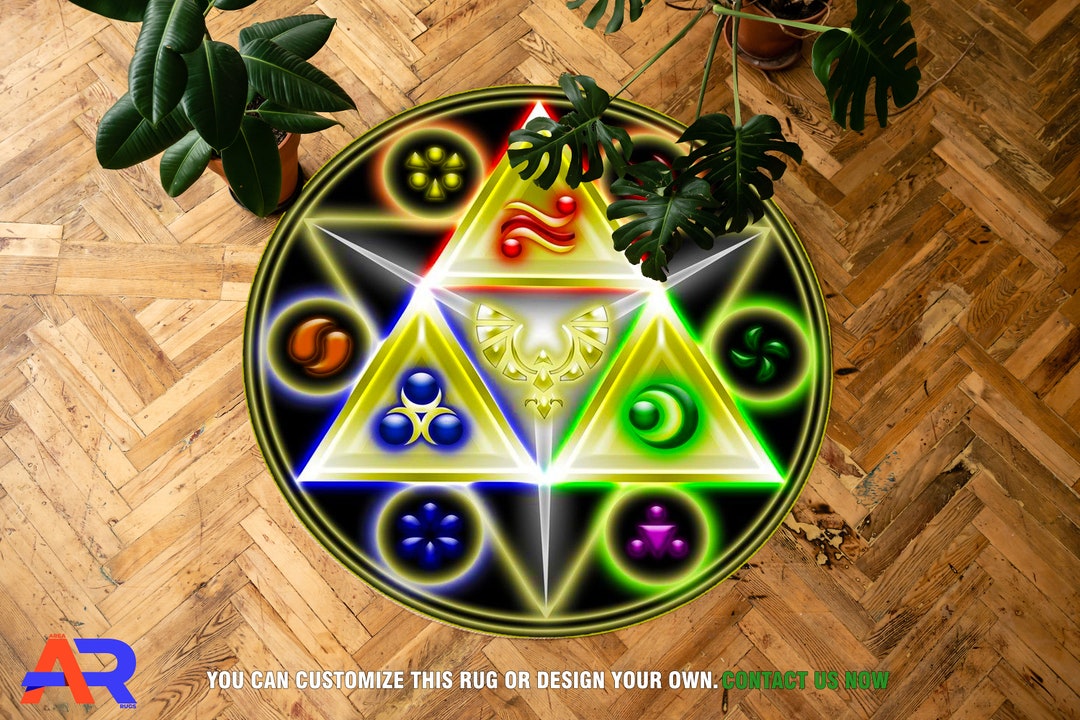 Zelda Legend Rug, Gamer Rug, Legend of Zelda Gaming Round Rug, Gamer ...