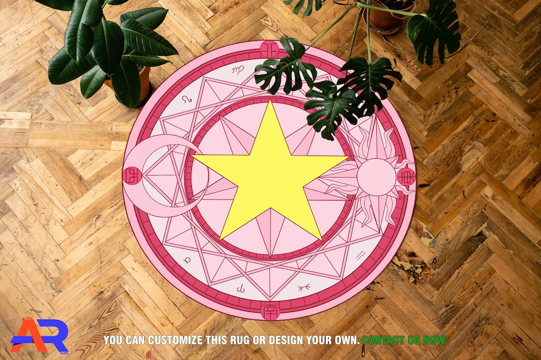 Sakura Rug, Popular Rug, Magic Circle Rug, Sakura Patterned Round Rug ...