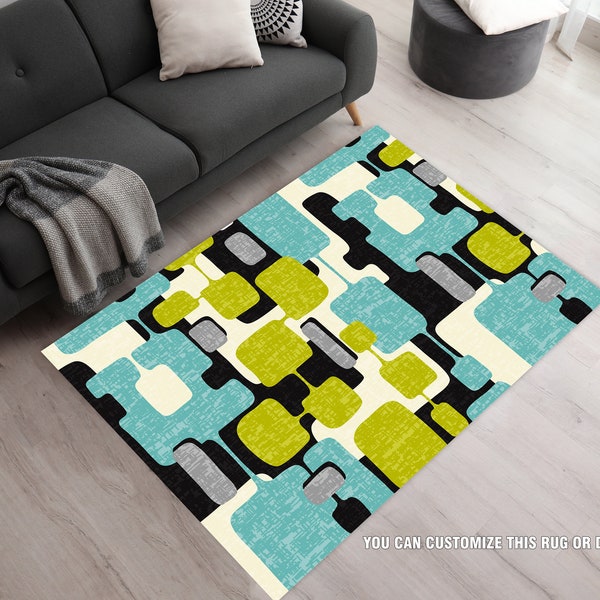 Mid Century Rug - Etsy