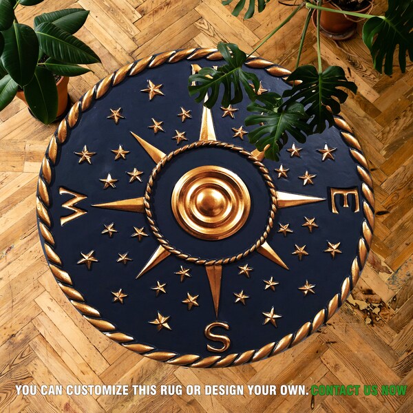 Compass Rose Rug - Etsy