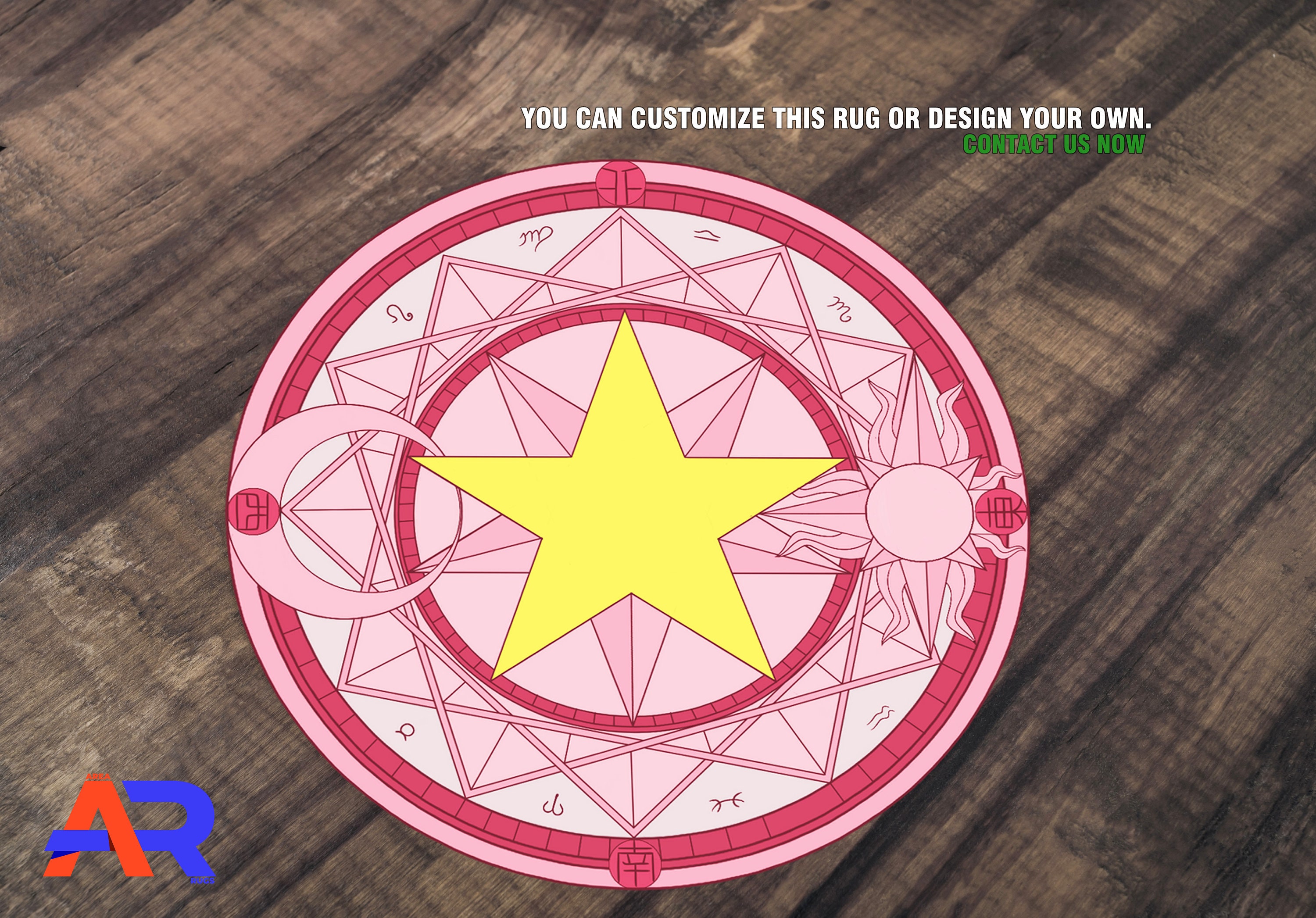 Sakura Rug, Popular Rug, Magic Circle Rug, Sakura Patterned Round Rug ...