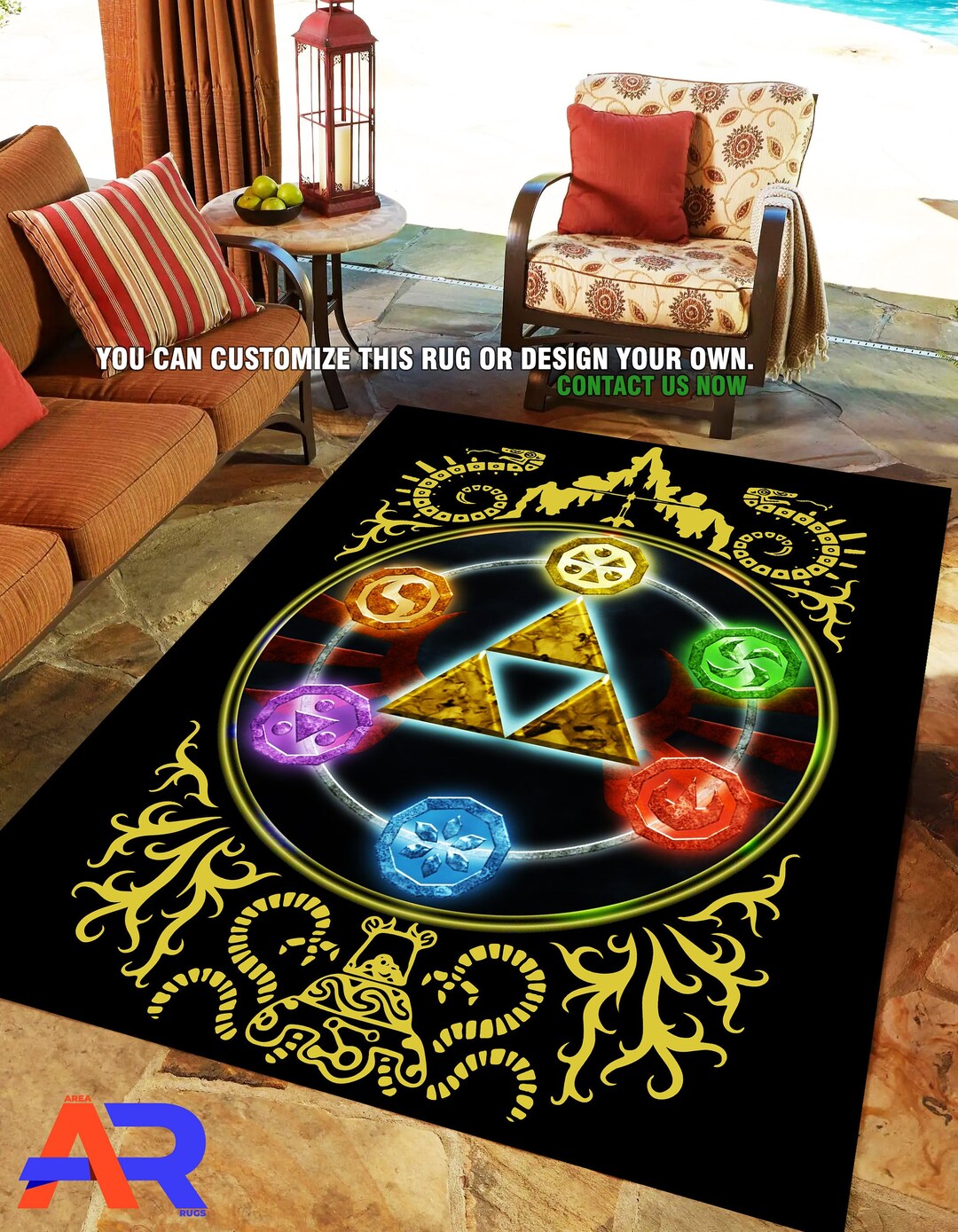 Zelda Floor Area Rug, Game Room Rug, Gamer Rug, Legend of Zelda Rug ...