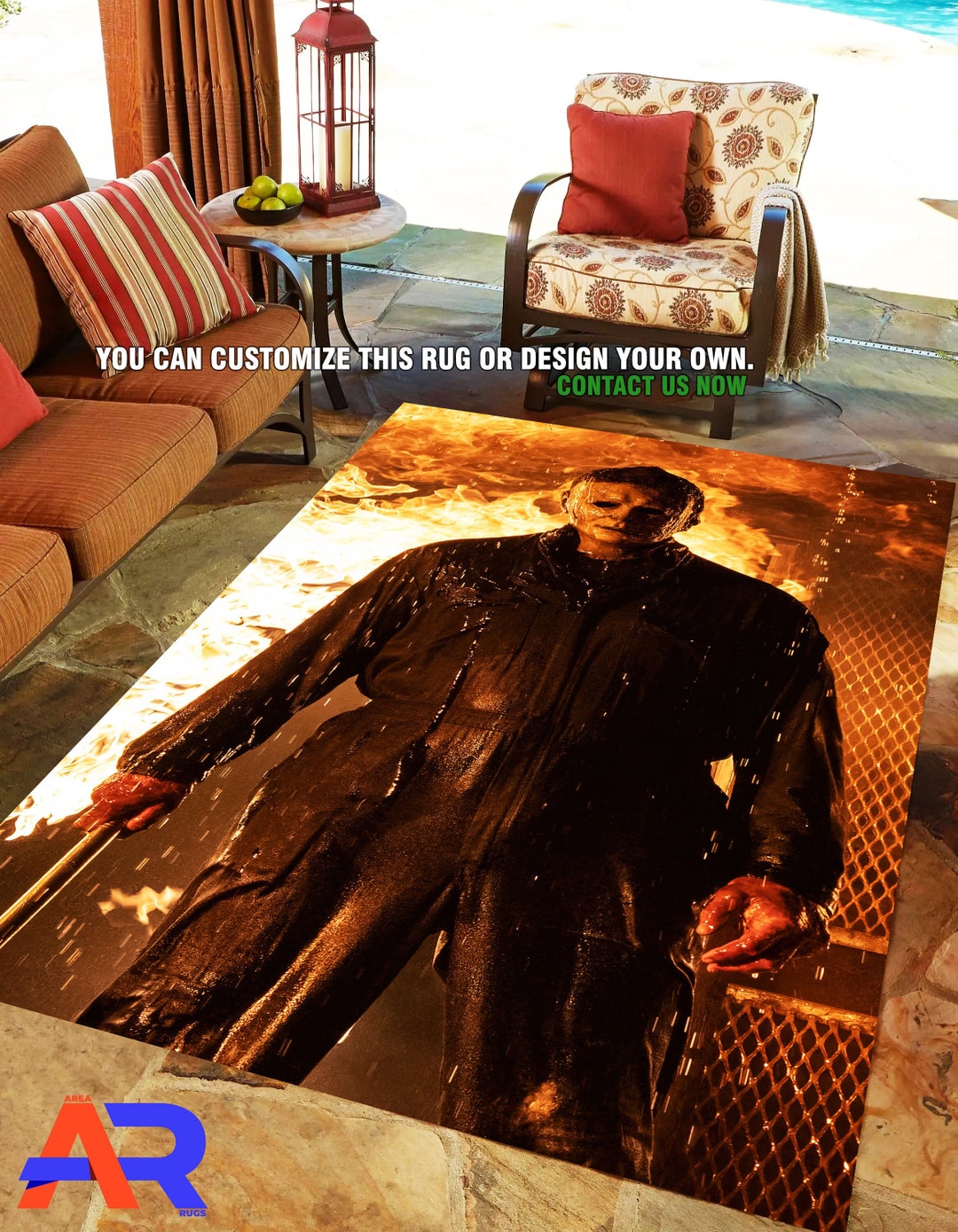 Horror Movie Characters Floor Rugs, Michael Myers Rug, Area Soft Rugs ...