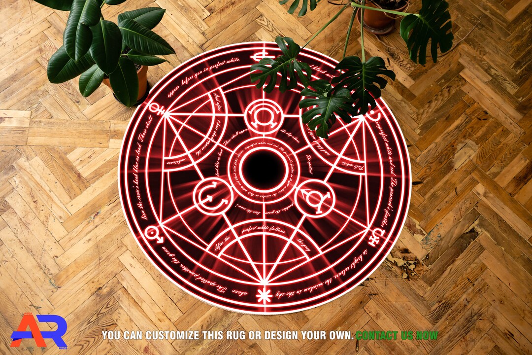 Japanese Anime Manga, Anime Rug, Transmutation Circle, Full Metal ...