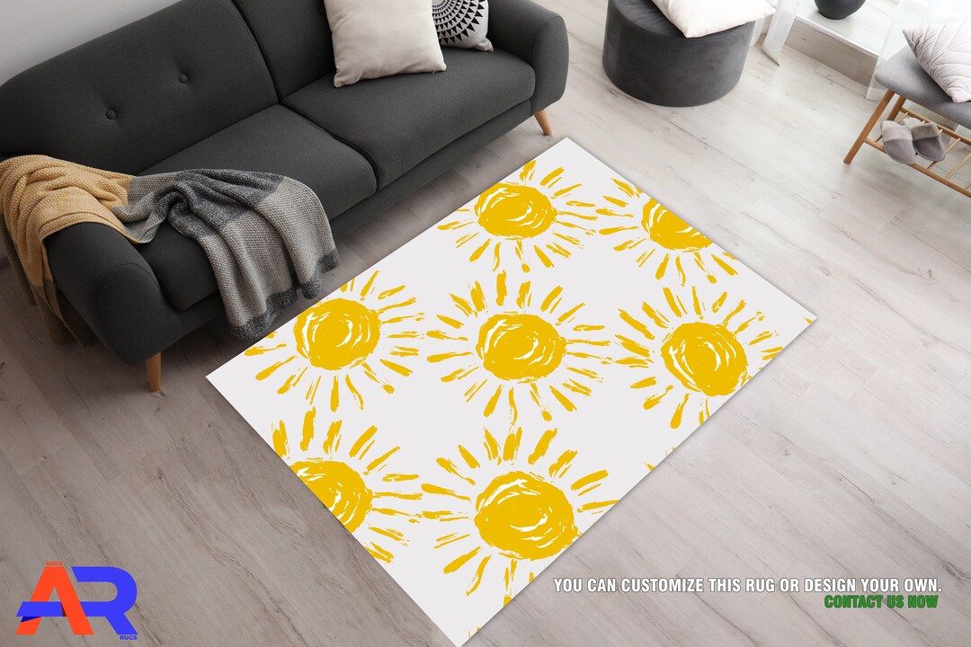 Sunshine Rug, Kids Room Decor Area Rug, Sunshine Area Rug, Baby Area ...