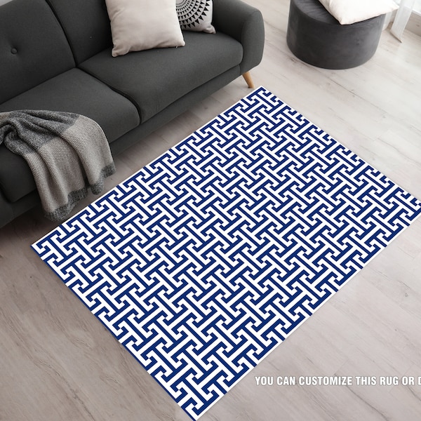 Greek Key Rug - Etsy