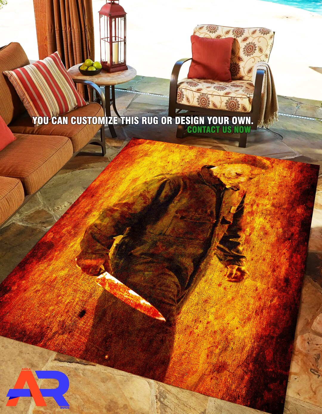 Halloween Rug, Horror Movie Rug, Michael Myers Rug, Halloween Gift ...