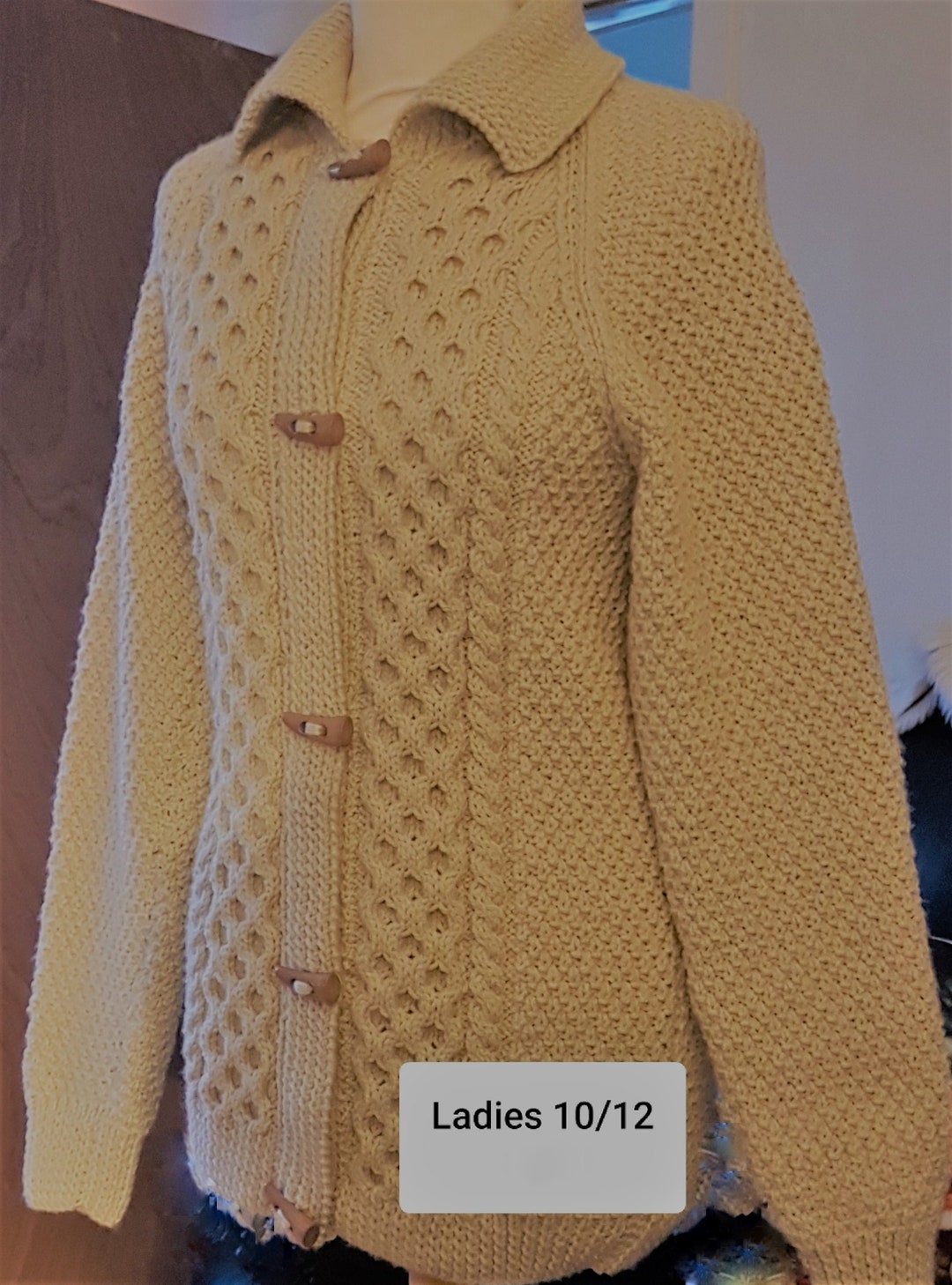 Ladies Aran Cardigan - Etsy