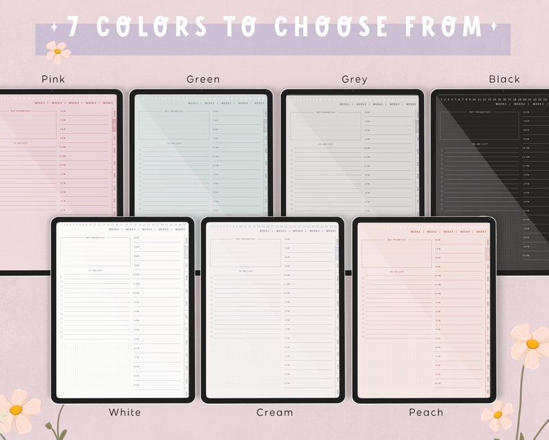 Undated Digital Planner Goodnotes Simple Planner | Cute Covers and ...