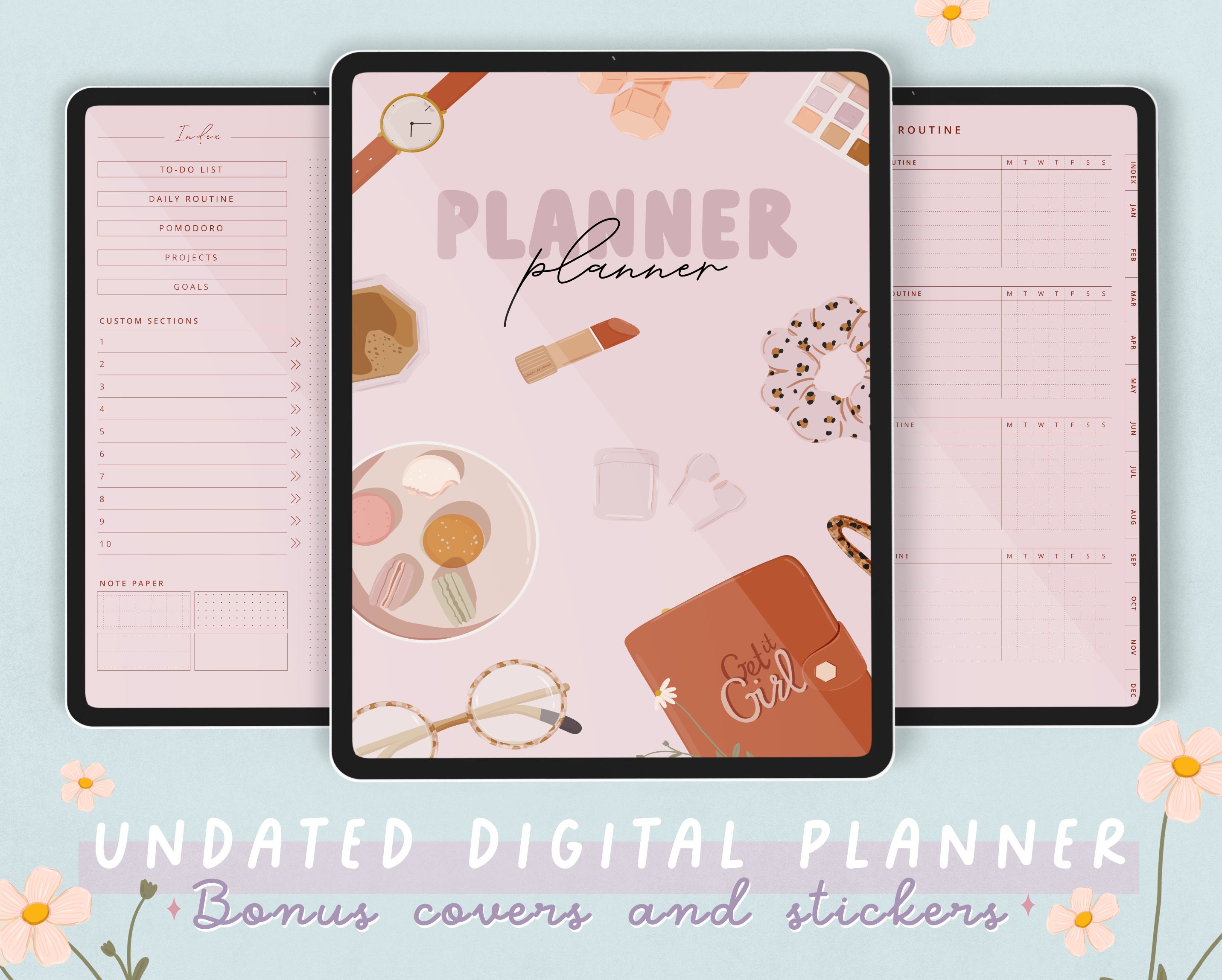 Cute Simple Digital Planner | Good Notes Planner With Extra Covers and ...
