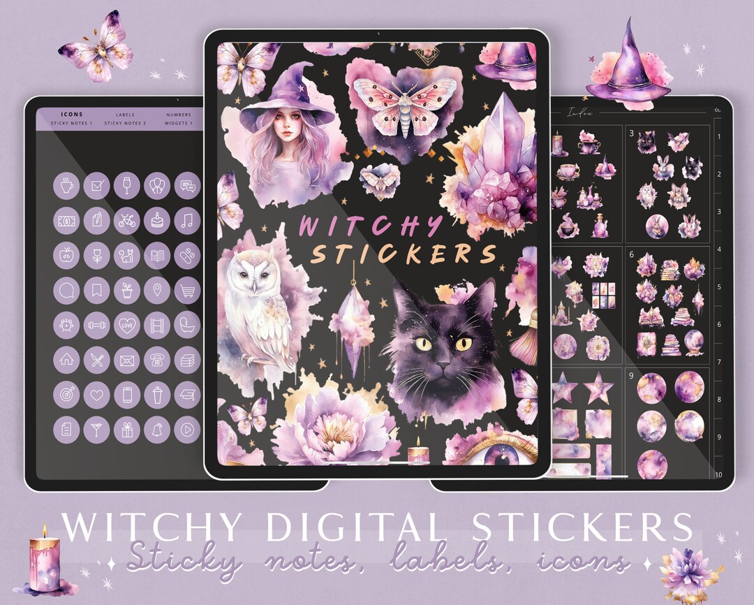 Witchy Digital Planner Stickers, Goodnotes Digital Sticker Book, Good ...