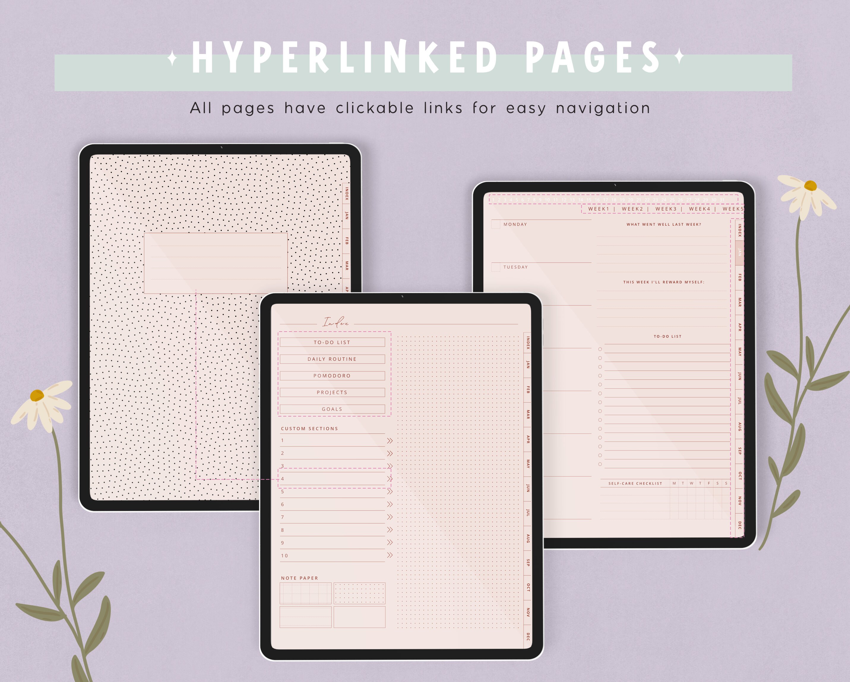 Adhd Digital Planner Goodnotes Simple Undated Digital Planner Adhd ...