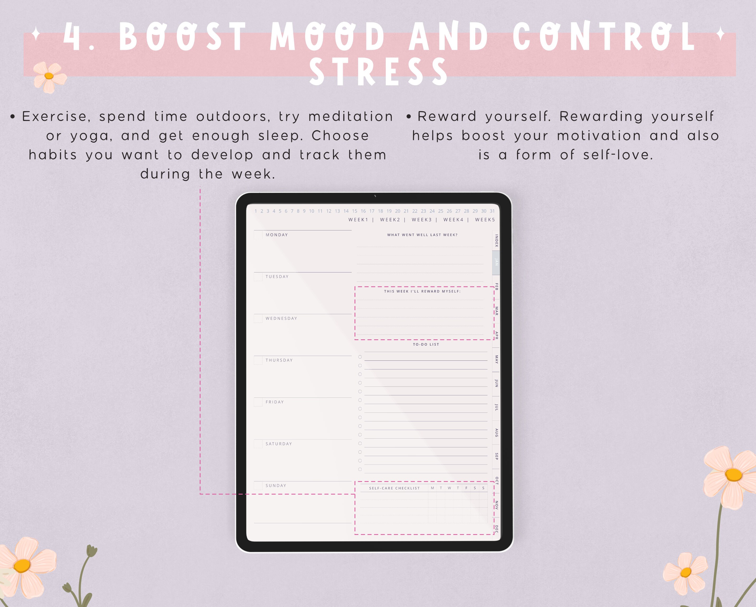 Adhd Digital Planner Goodnotes | Simple Undated Digital Planner | Adhd ...
