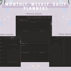 Witchy Digital Planner | Dark Mode Undated Digital Planner for ...