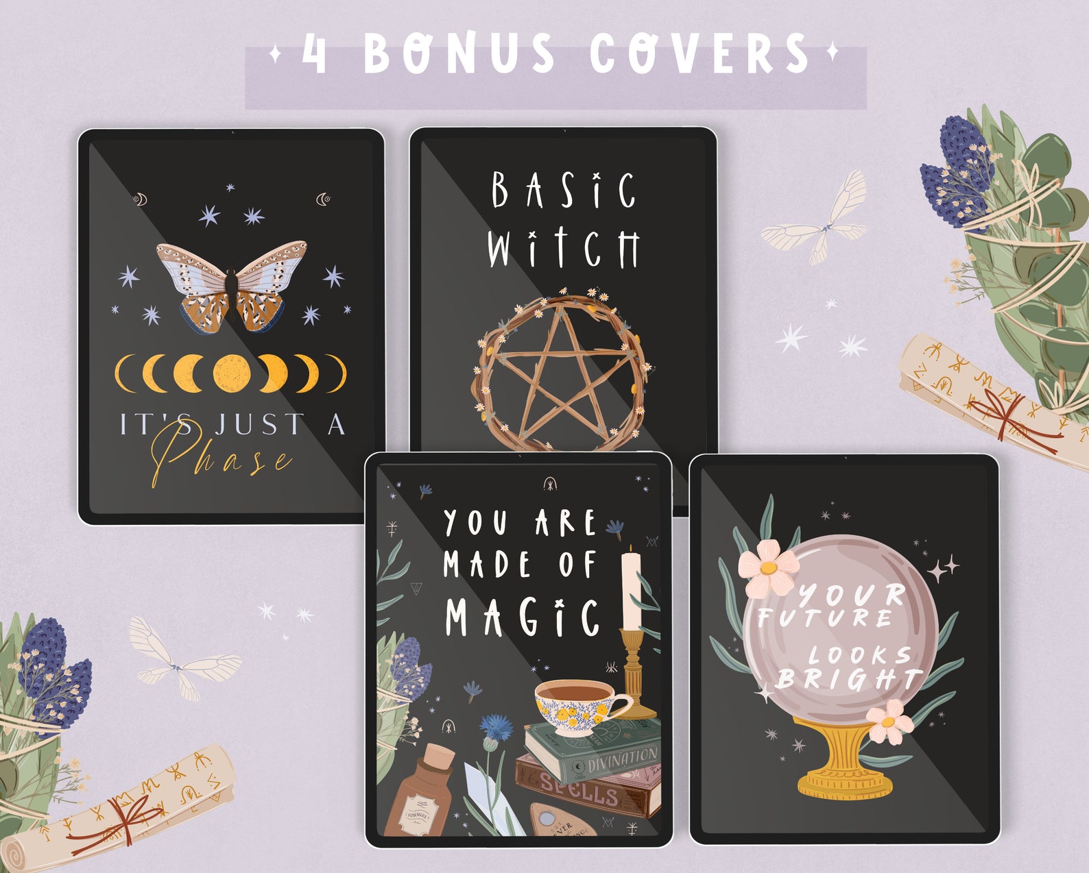 Witchy Digital Planner | Dark Mode Undated Digital Planner for ...