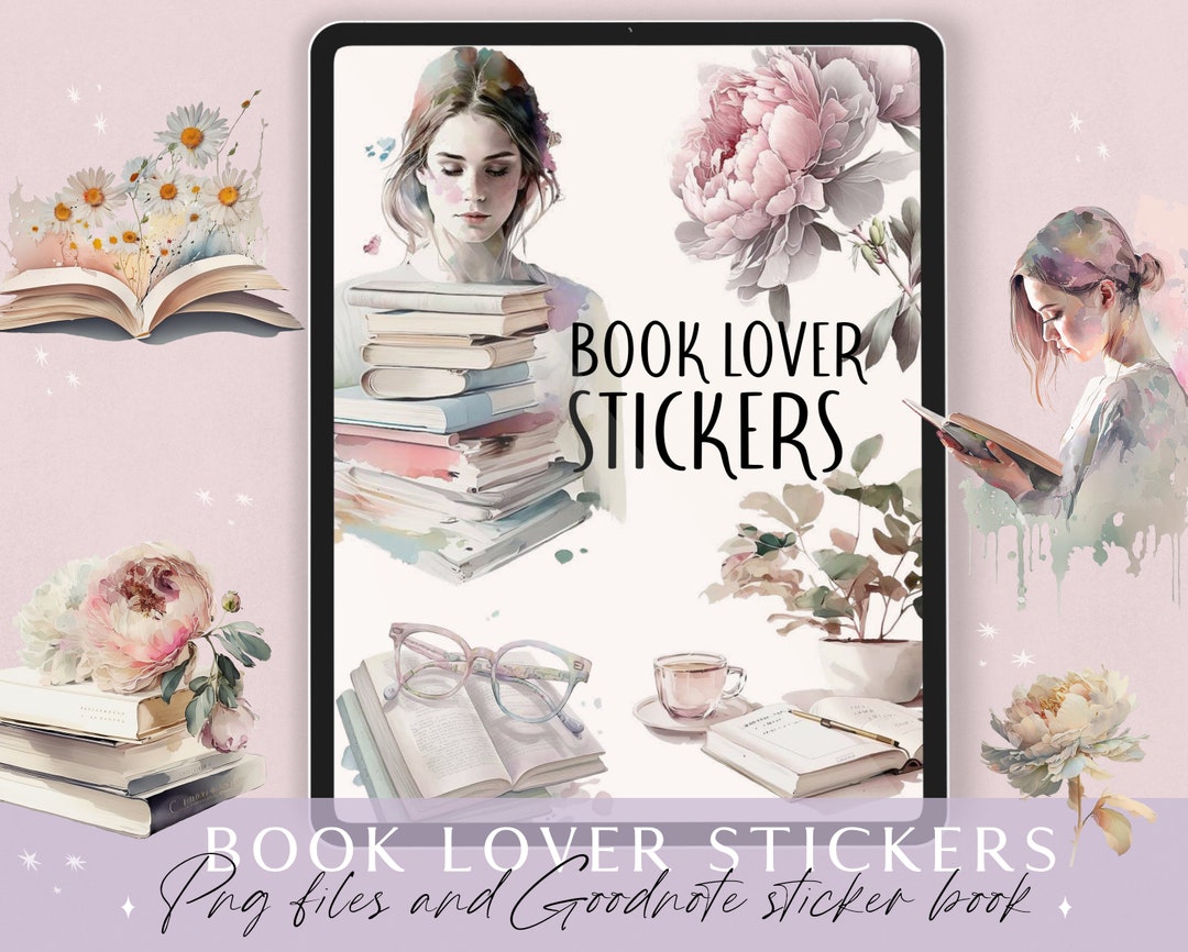 Digital Reading Stickers for Goodnotes, Book Lovers Digital Planner ...