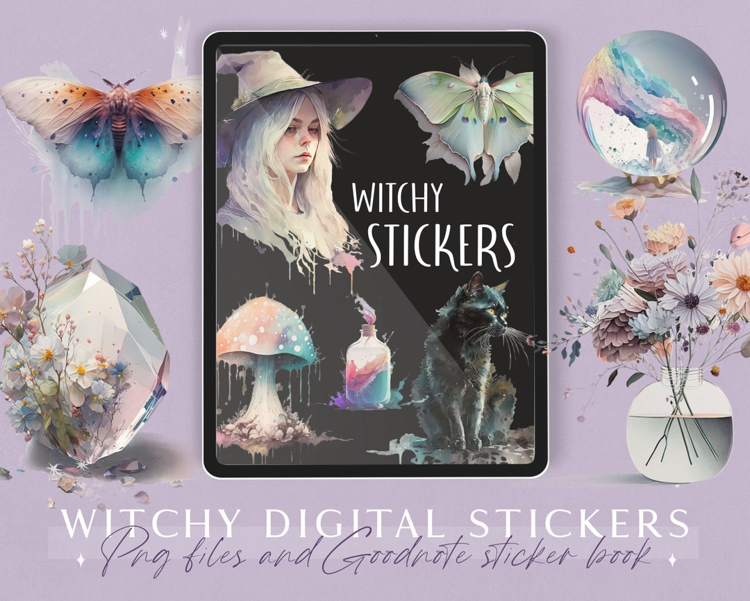 Witchy Digital Planner Stickers, Goodnotes Digital Sticker Book, Good ...