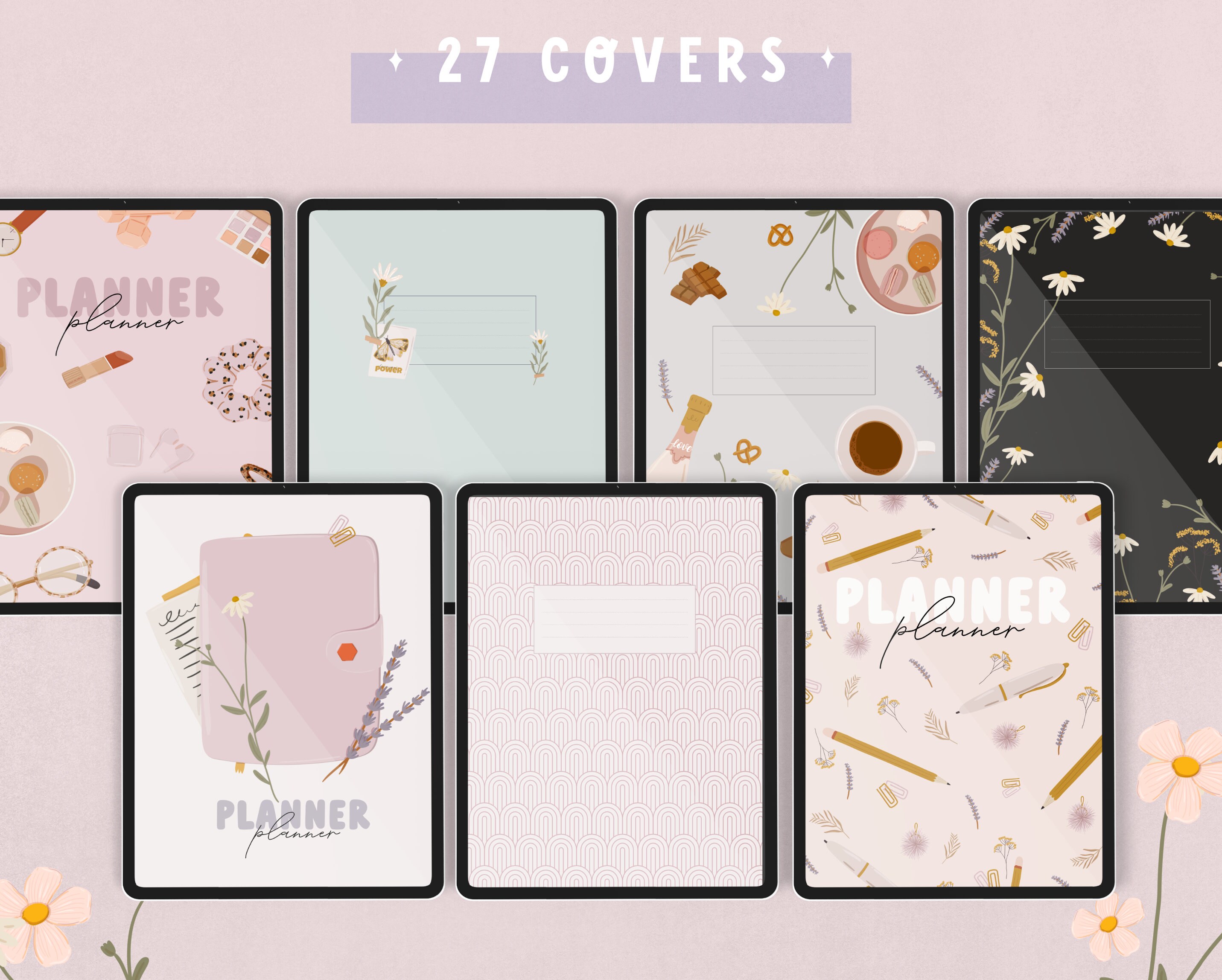 Undated Digital Planner Goodnotes | Cute and Simple iPad Planner ...