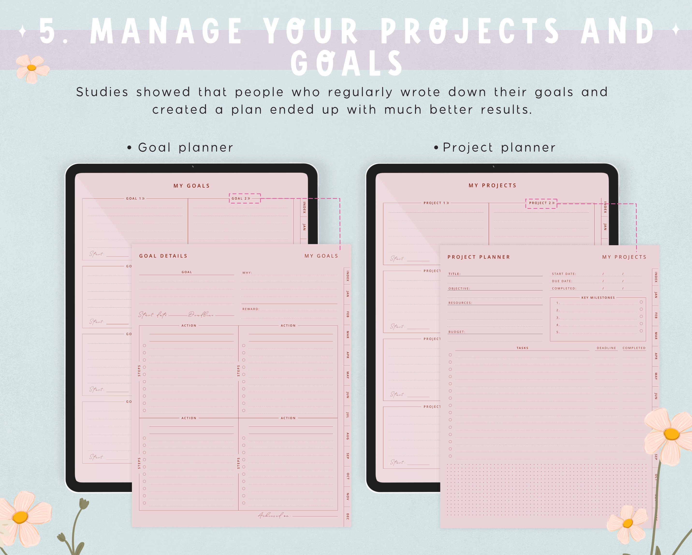 Cute Simple Digital Planner | Good Notes Planner With Extra Covers and ...