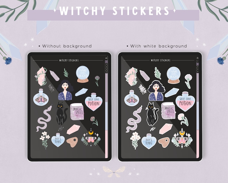 Digital Witchy Planner Stickers | Digital Sticker Book | Good Notes ...