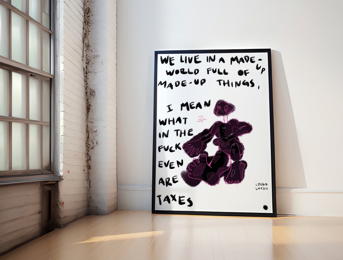 Downloadable Art Print – the World is a Made-up Place - Digital Posters ...