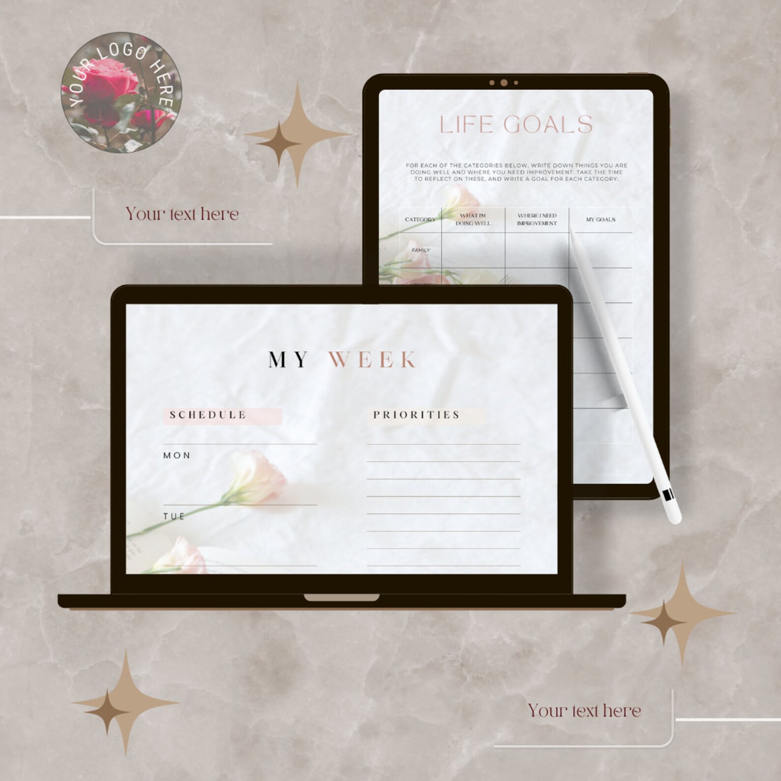 Canva Mockup, Canva Mockup Bundle, Mockups, Digital Planner Mockup ...