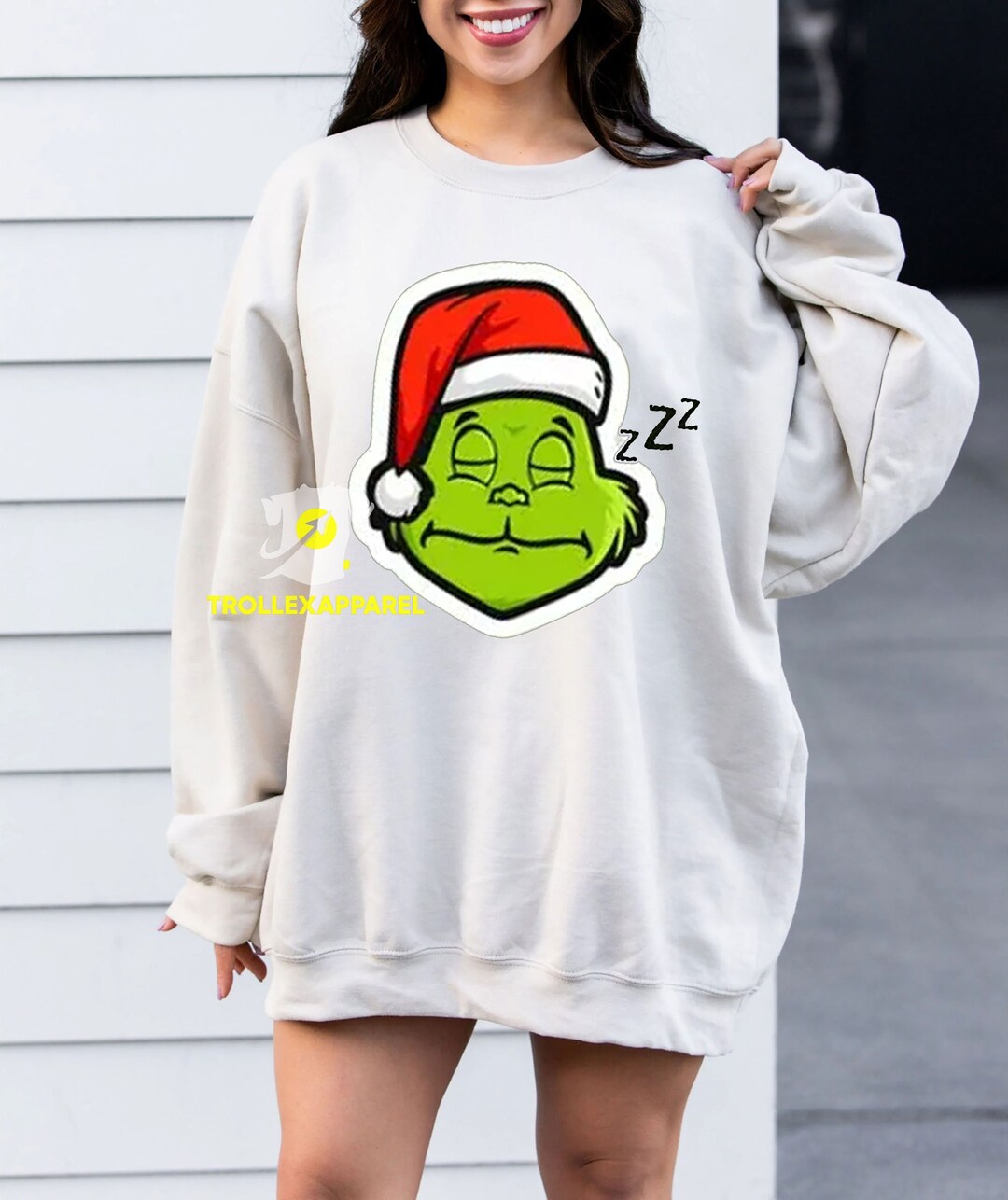 Grinch Sleeping Shirt Grinch Sweatshirt - Etsy