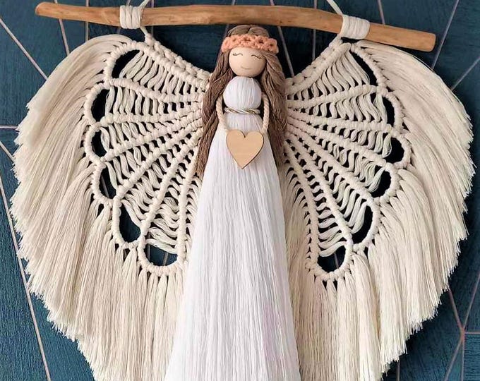 Guardian Angel/ Macrame/string Art/gift/ Grandma's Day/grandpa's Day - Etsy