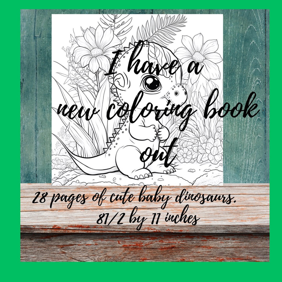 Baby Dinosaur Coloring Book,coloring Book for Kids,coloring Pages for ...