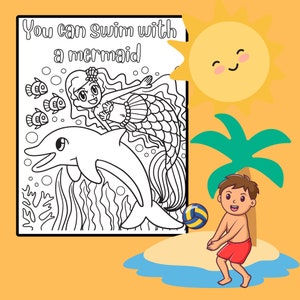 Life at the Beach Coloring Book,beach Fun Coloring Pages,fun in the Sun ...