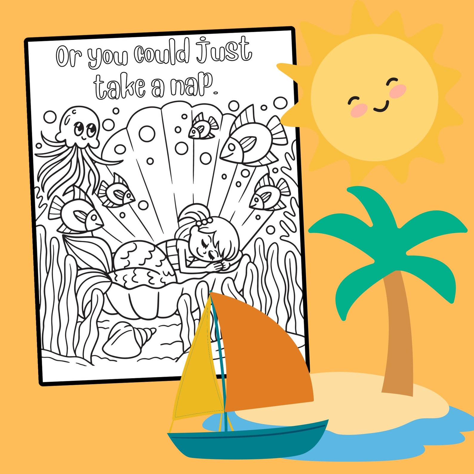Life at the Beach Coloring Book,beach Fun Coloring Pages,fun in the Sun ...