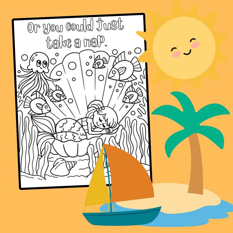 Life at the Beach Coloring Book,beach Fun Coloring Pages,fun in the Sun ...