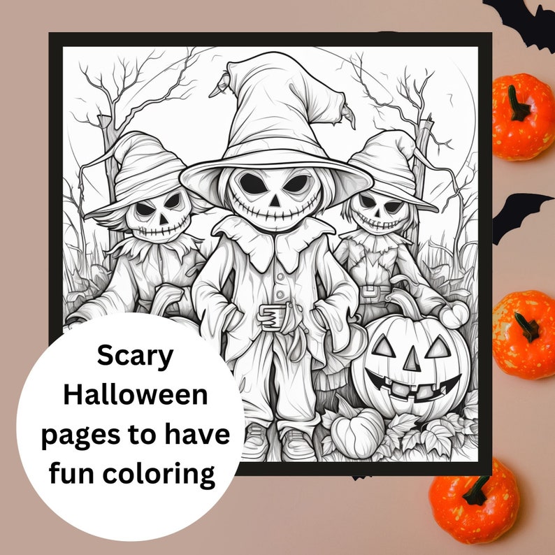 Adult Coloring Pages/ Kids Coloring Pages/ Halloween Coloring Pages ...