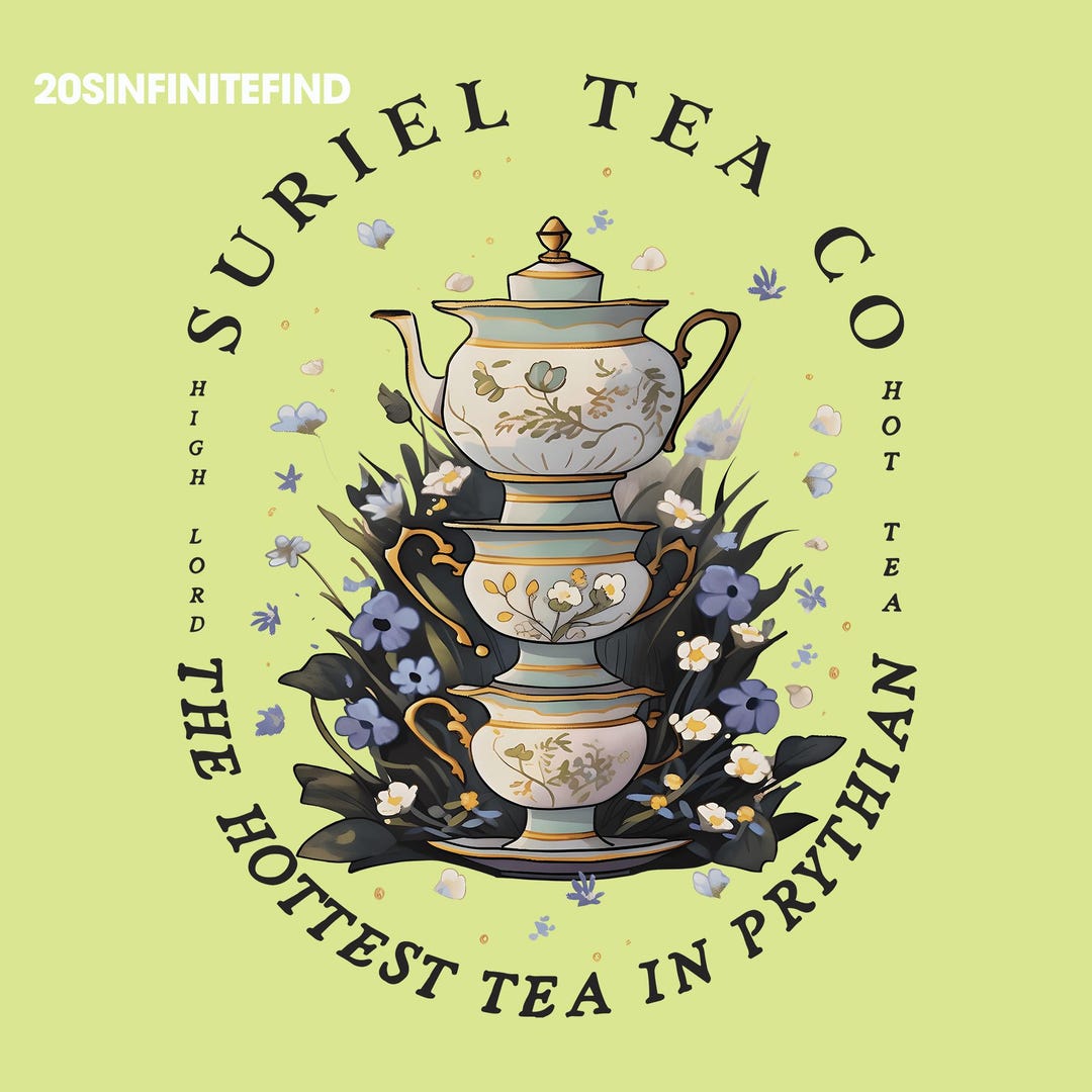 Suriel Tea Co Png, Book Lover, Acotar Design, Spill the Tea, Sarah J ...