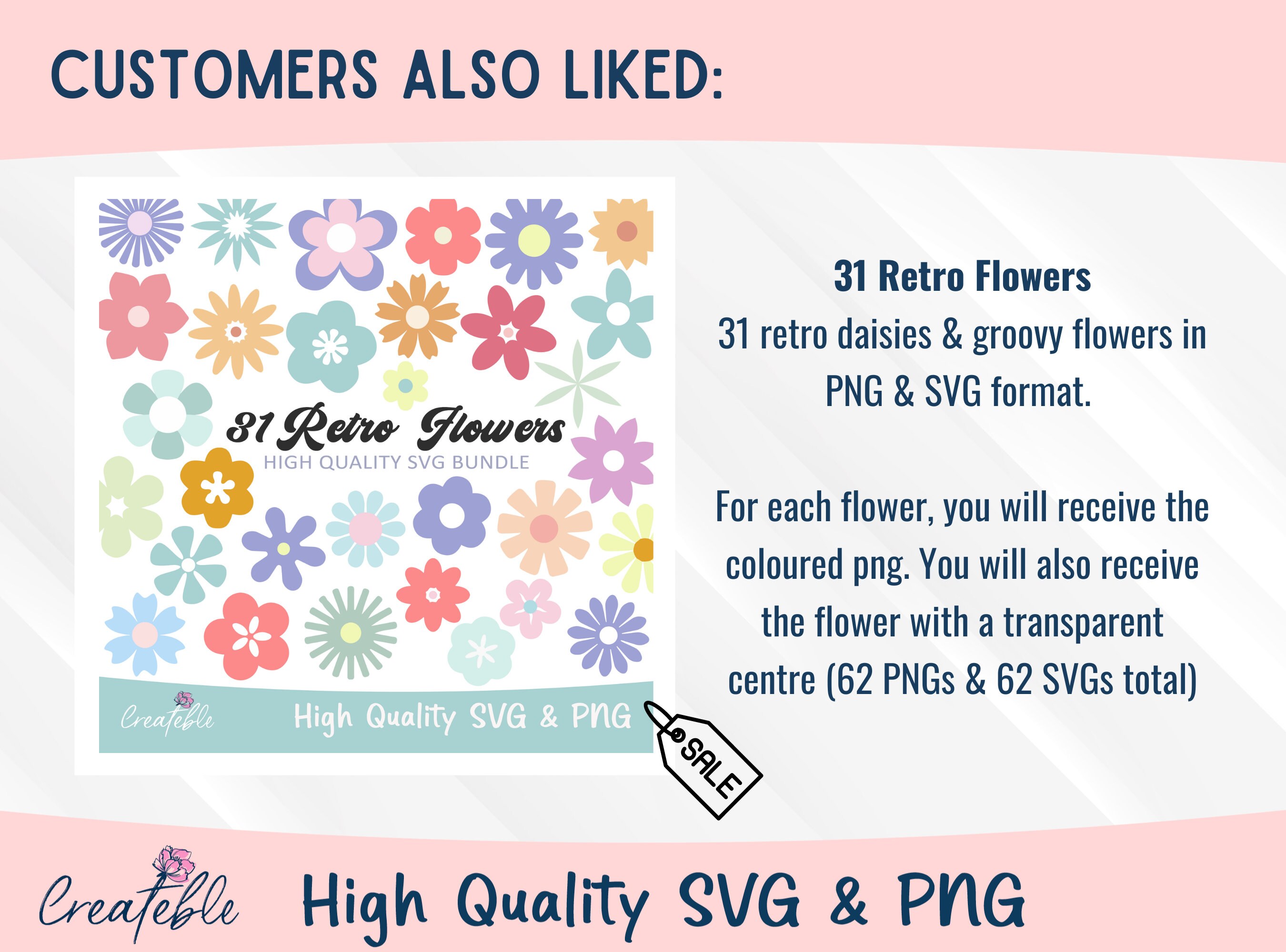 Daisy SVG Bundle Cricut Retro Flower SVG Daisy PNG Clipart - Etsy Canada