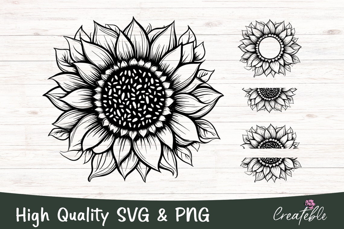 Sunflower Svg, Sunflower Bundle Svg Png, Floral Cutfile Cricut ...