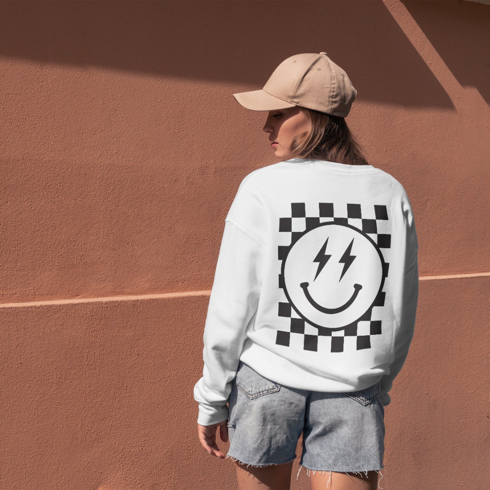 Checkered Smiley SVG PNG, Smiley Face Svg Png, Retro Smiley Face Svg ...