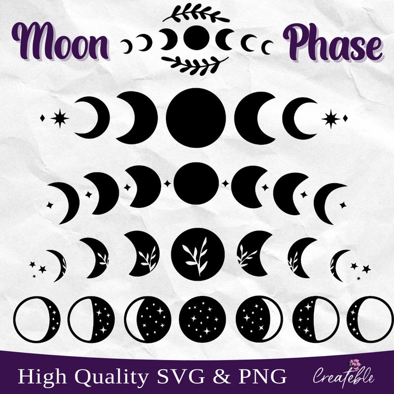 Mandala Moon Svg - Etsy